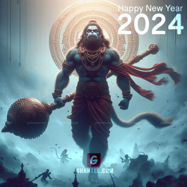 happy new year with god images – hanuman - House of Ghantee
