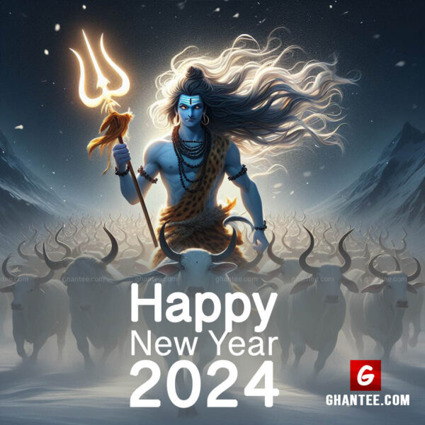 happy new year with god images – shiva night - House of Ghantee