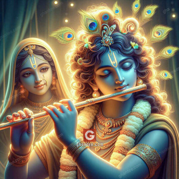 divine radha krishna image - House of Ghantee