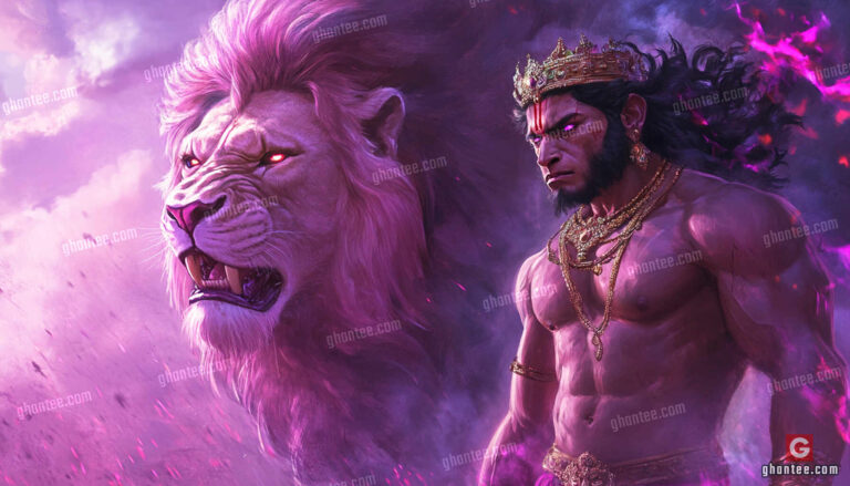 4k powerful hanuman digital painting desktop wallpaper - House of Ghantee