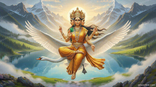 Devi Brahmani in Resplendent Glory | 8K Ultra HD Wallpaper Art - House ...